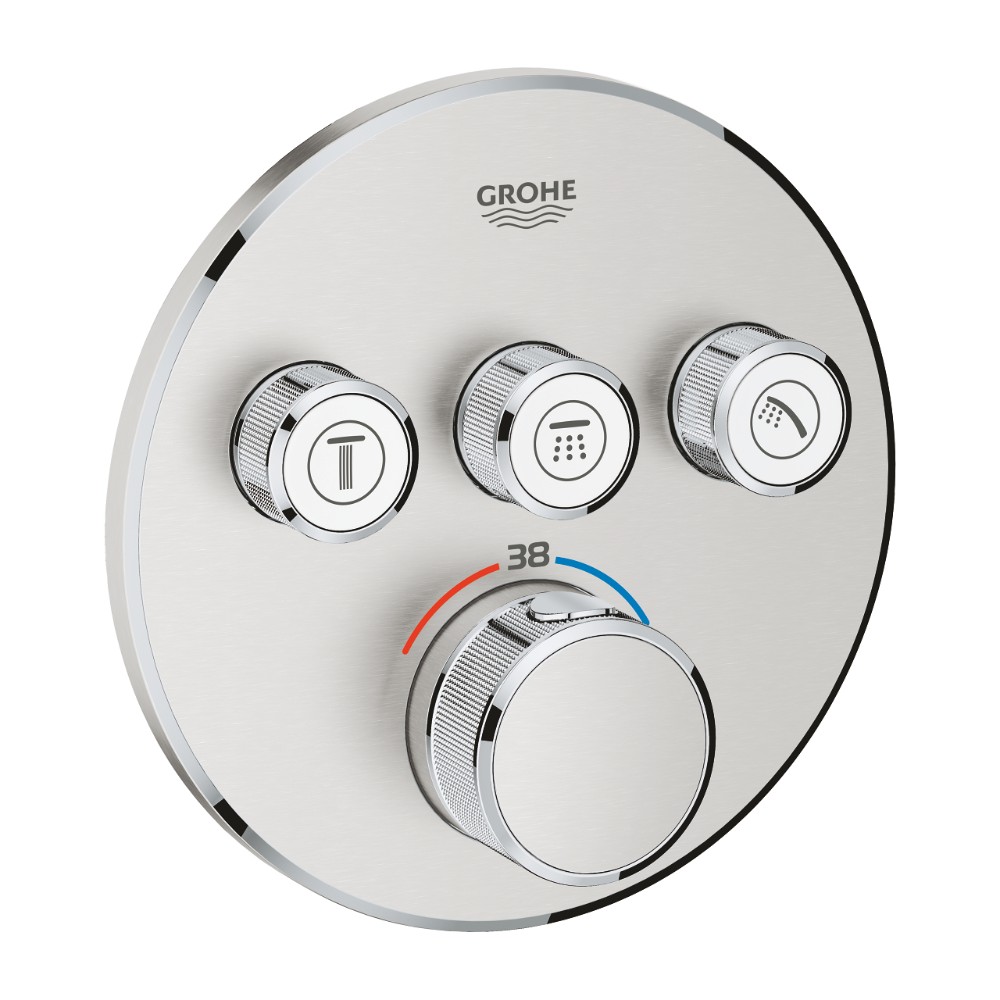 Grohe Grohtherm SmartControl Triple Volume Control Thermostatic Mixer Trim
