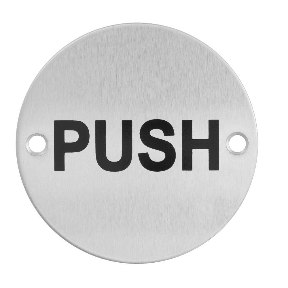 Frisco 76mm Circular Push Door Sign