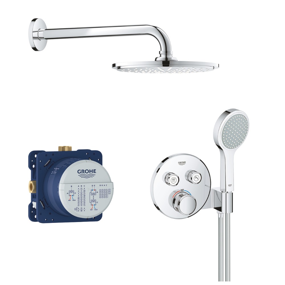 Grohe Grohtherm SmartControl Thermostatic Shower Set with Cosmopolitan ...
