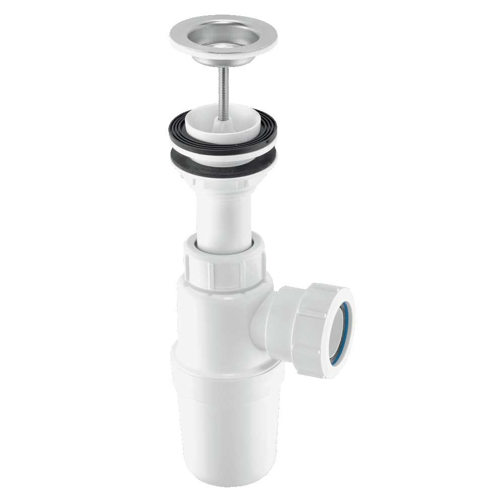 McAlpine Adjustable Inlet Basin Bottle Trap with Centre Pin Waste