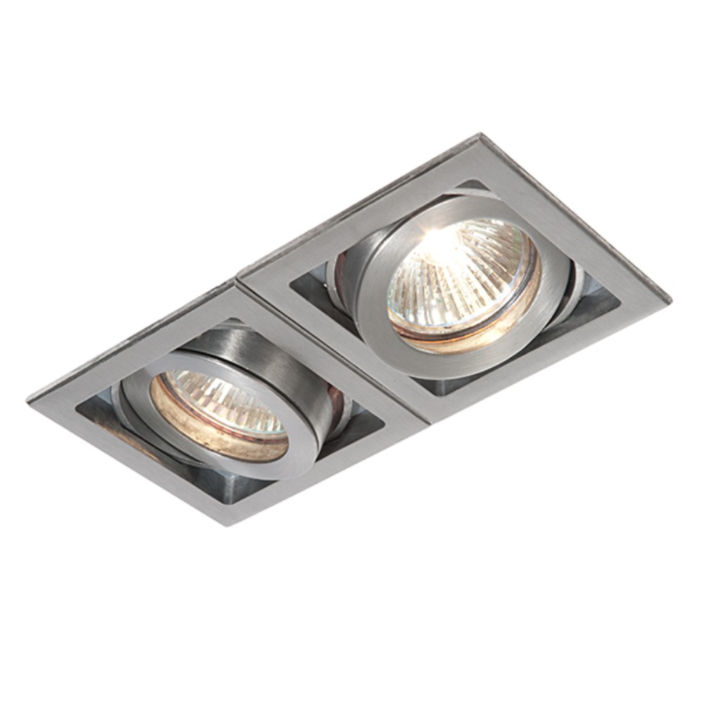 Saxby Xeno Twin Recessed Tilt Downlight 2 x 50W GU10