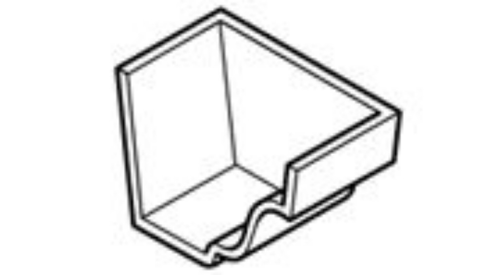 Apex Heritage Cast Iron Gutters External Stop Ends (Right Hand) - Moulded