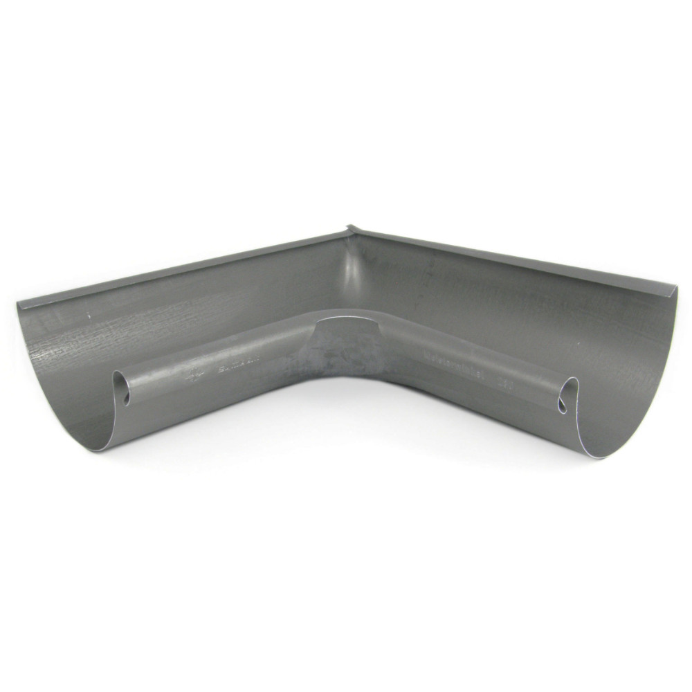 Alumasc Steel Gutter 90° Internal Angle - Half Round (Zinc Quartz Finish)