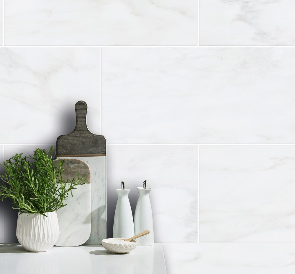 Johnson Tiles Bianco Ceramic Wall Tile - 600mm x 300mm x 10mm (Pack of 5)