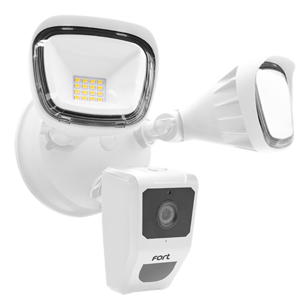 Fort Smart Outdoor Security Camera with Twin Spotlights