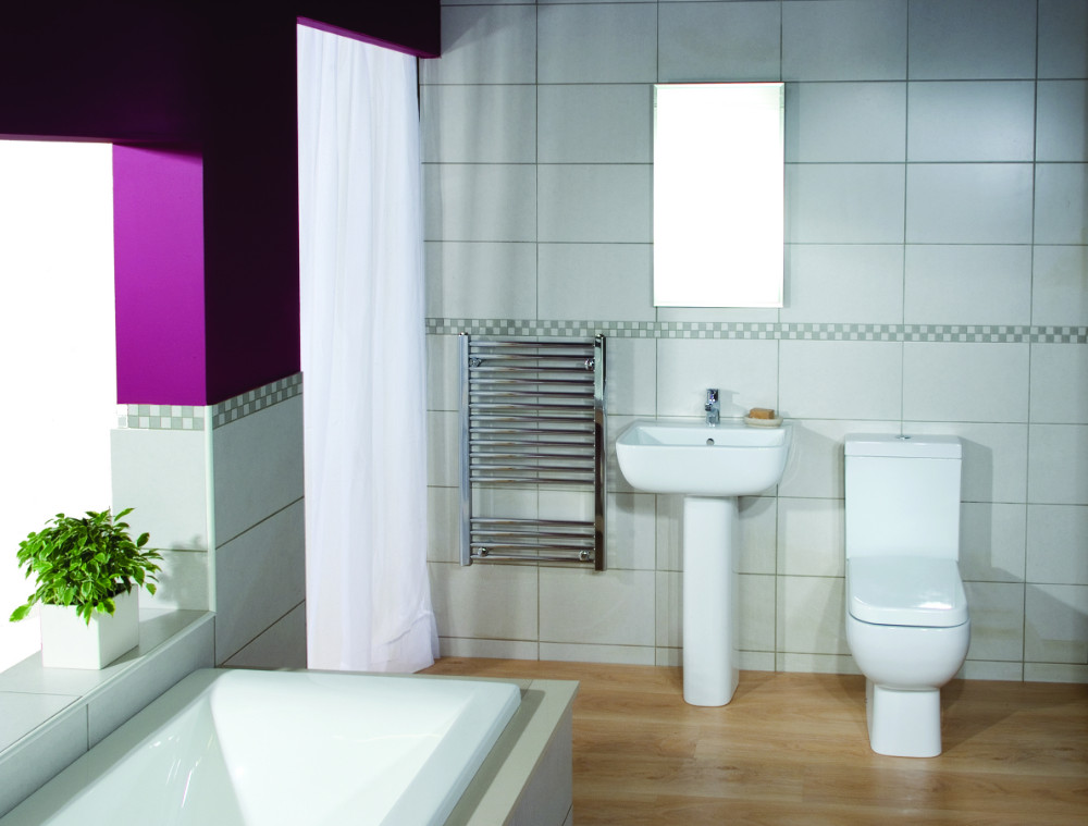 Frontline Series 600 Modern Full Bathroom Suite with Bath Filler