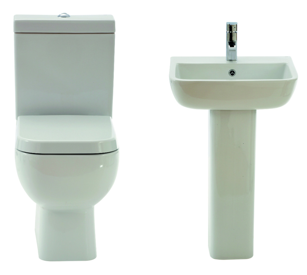 Frontline Series 600 Modern Full Bathroom Suite with Bath Filler