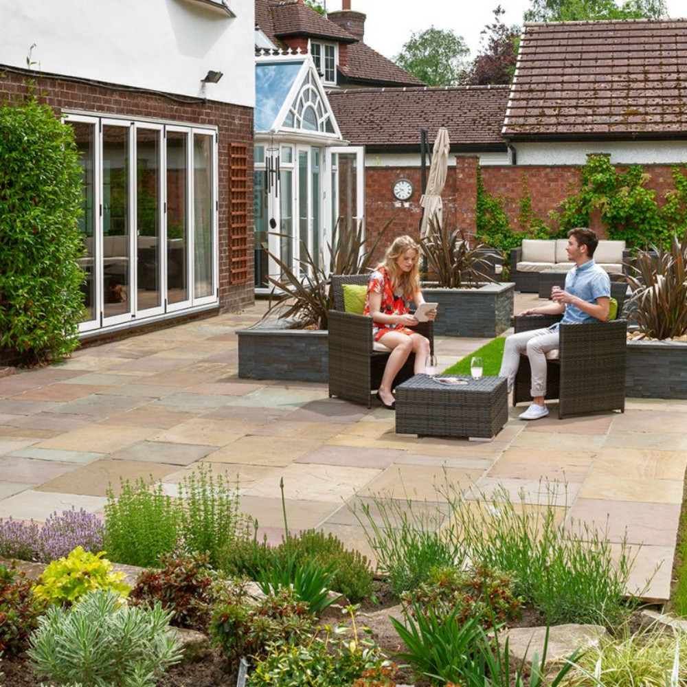 Marshalls Riven Indian Sandstone Paving Slabs