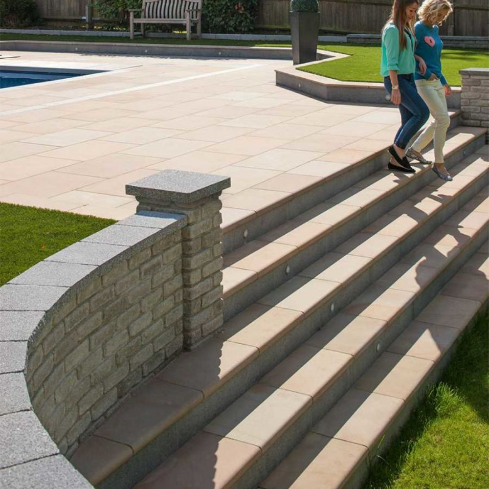 Marshalls Sawn Versuro Natural Sandstone Paving Steps Kit - 12.6m (Pack ...