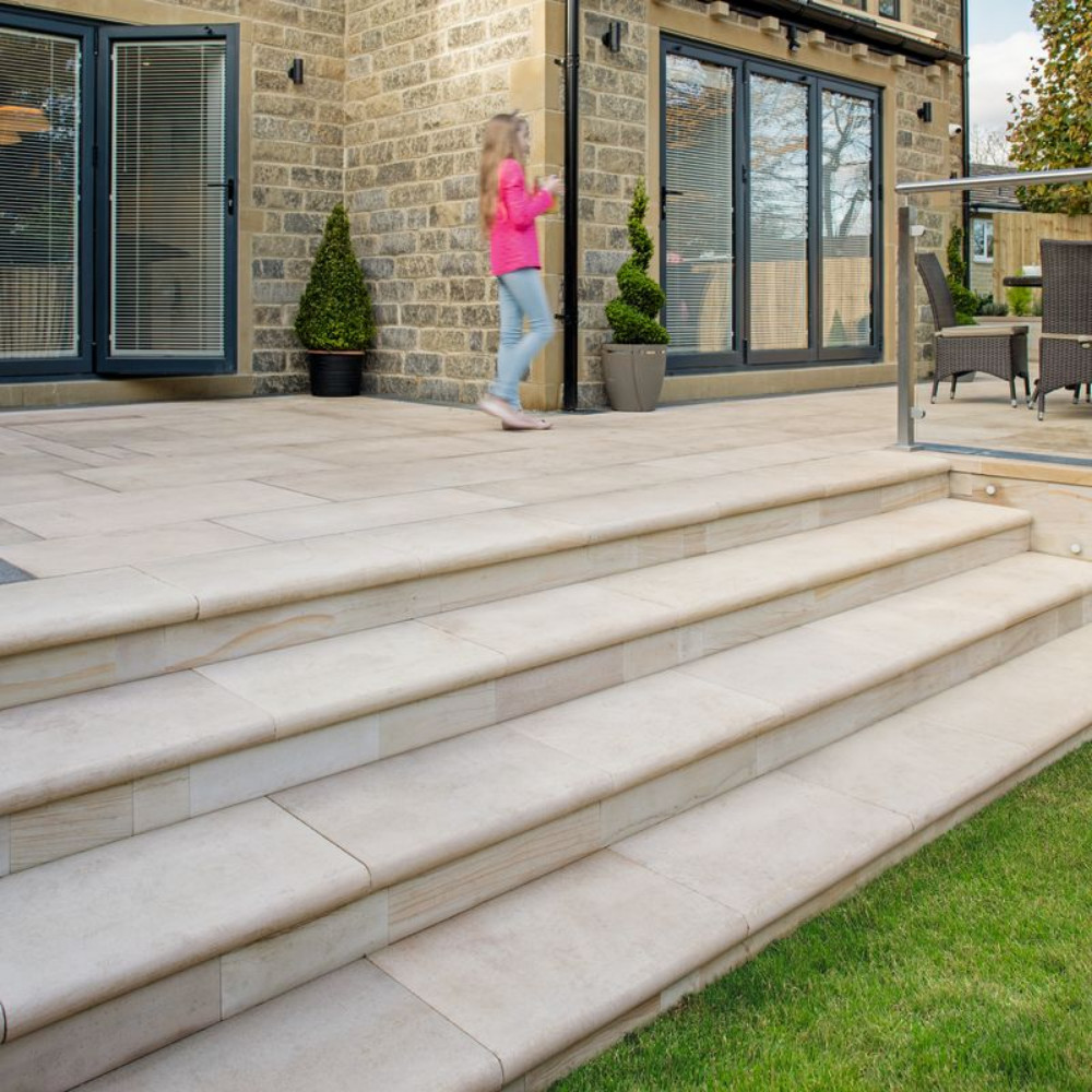 Marshalls Sawn Versuro Natural Sandstone Paving Steps Kit - 12.6m (Pack ...