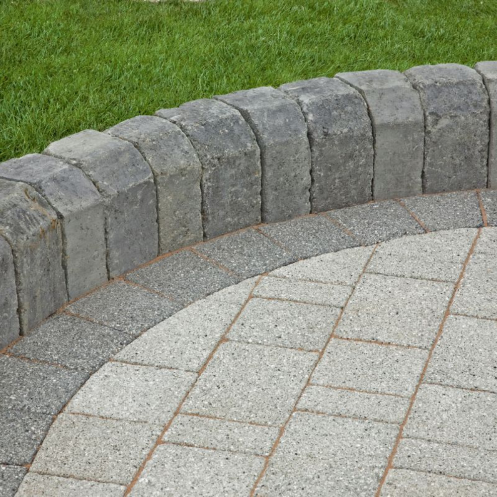 Marshalls Tegula Concrete External Radius Kerb Stone - 130 x 160 x 250mm