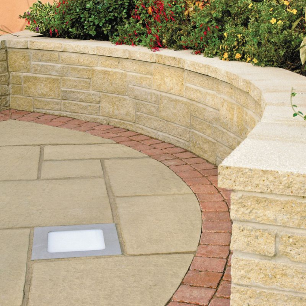 Marshalls Marshalite Split Stone Texture Concrete Walling - Buff