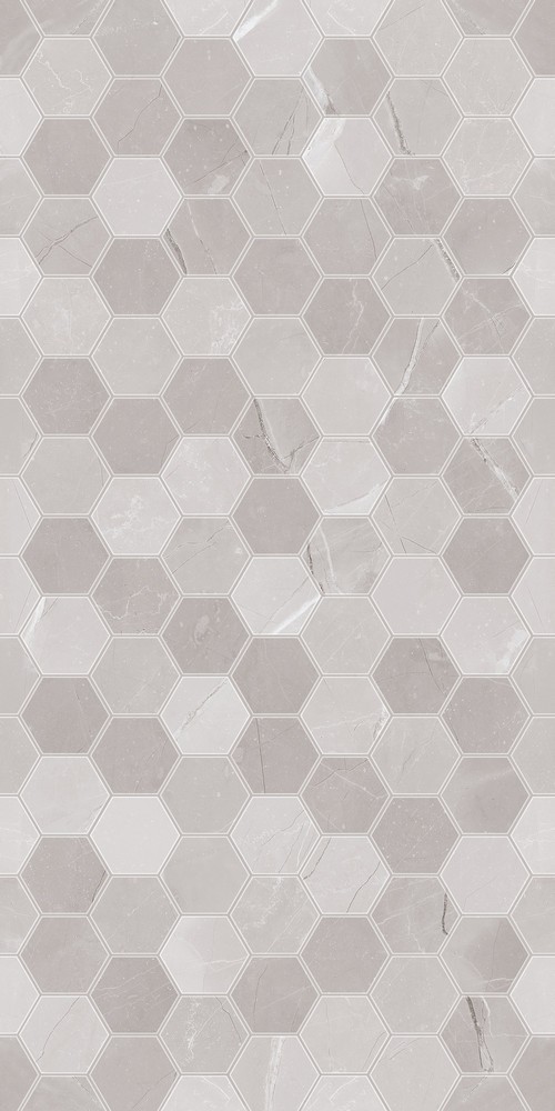 Johnson Tiles Melford Marble Ceramic Hexagon Decor Wall Tile - 600mm x ...