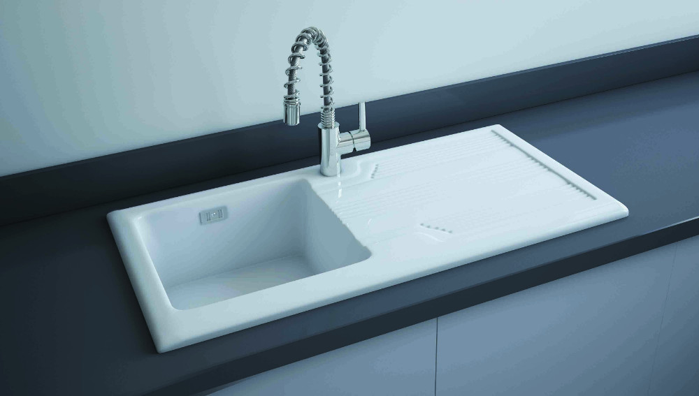 RAK Ceramics Gourmet 4 MKII Reversible 1.0 Bowl Kitchen Sink - 1010mm x ...