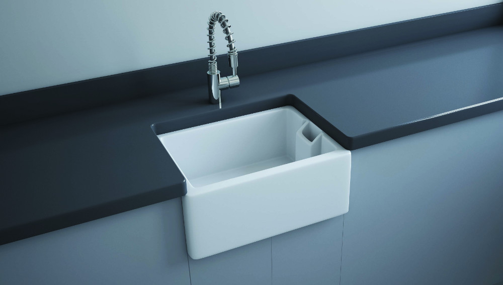 RAK Ceramics Gourmet 8 Belfast Kitchen Sink with Weir Overflow - 595mm ...