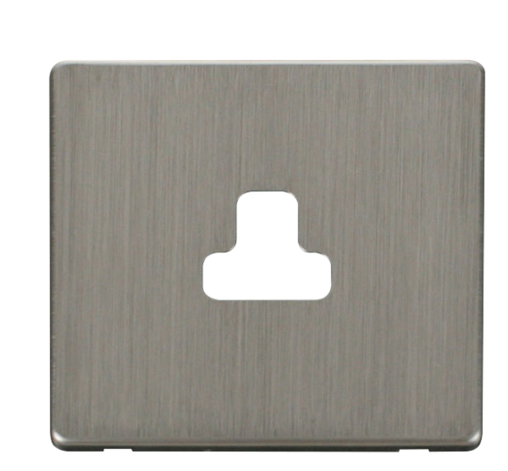 Definity 2A 1 Gang Round Pin Socket Outlet Cover Plate